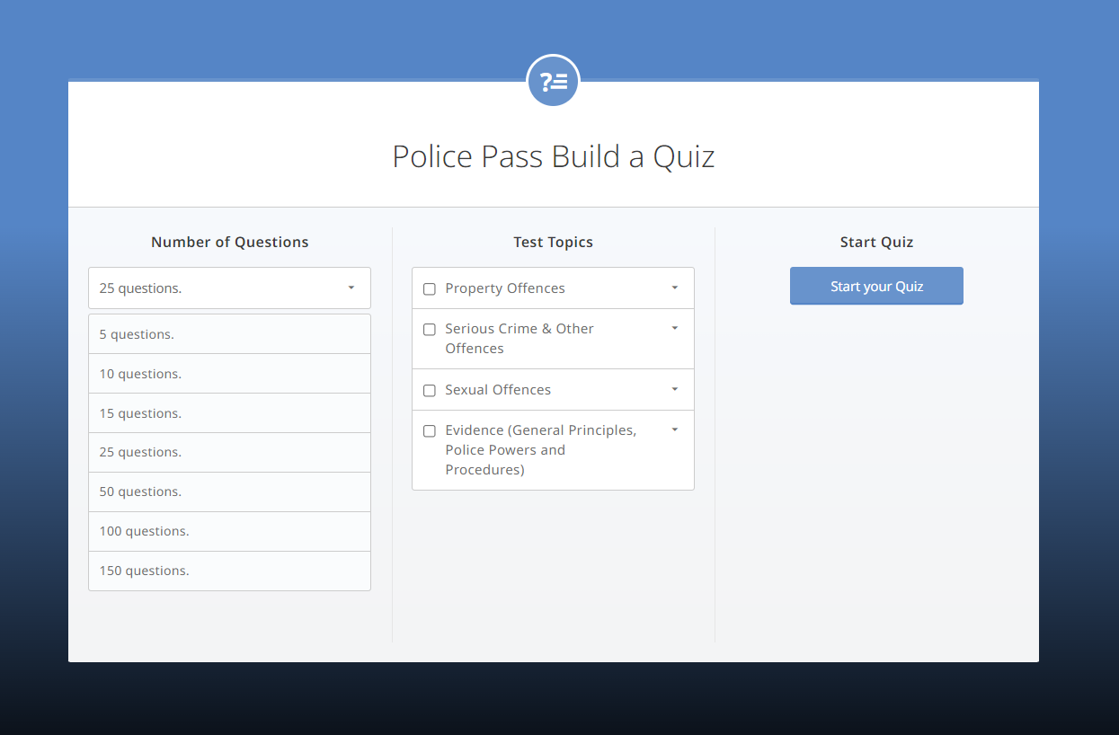 National Investigators Examination (NIE) – Police Pass